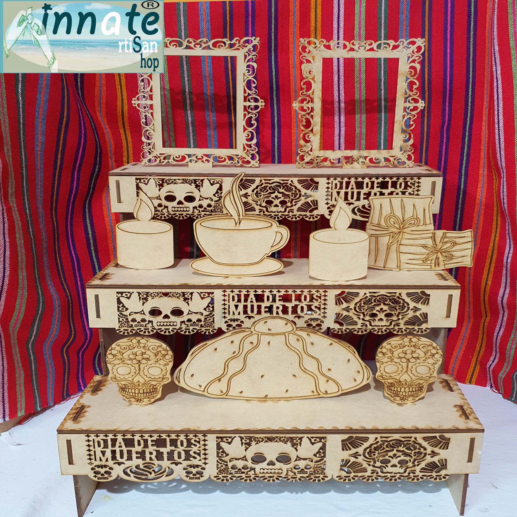 Altar FREE SHIPPING, 2 photo frames, day of the Dead, 18" Laser, Altar ...